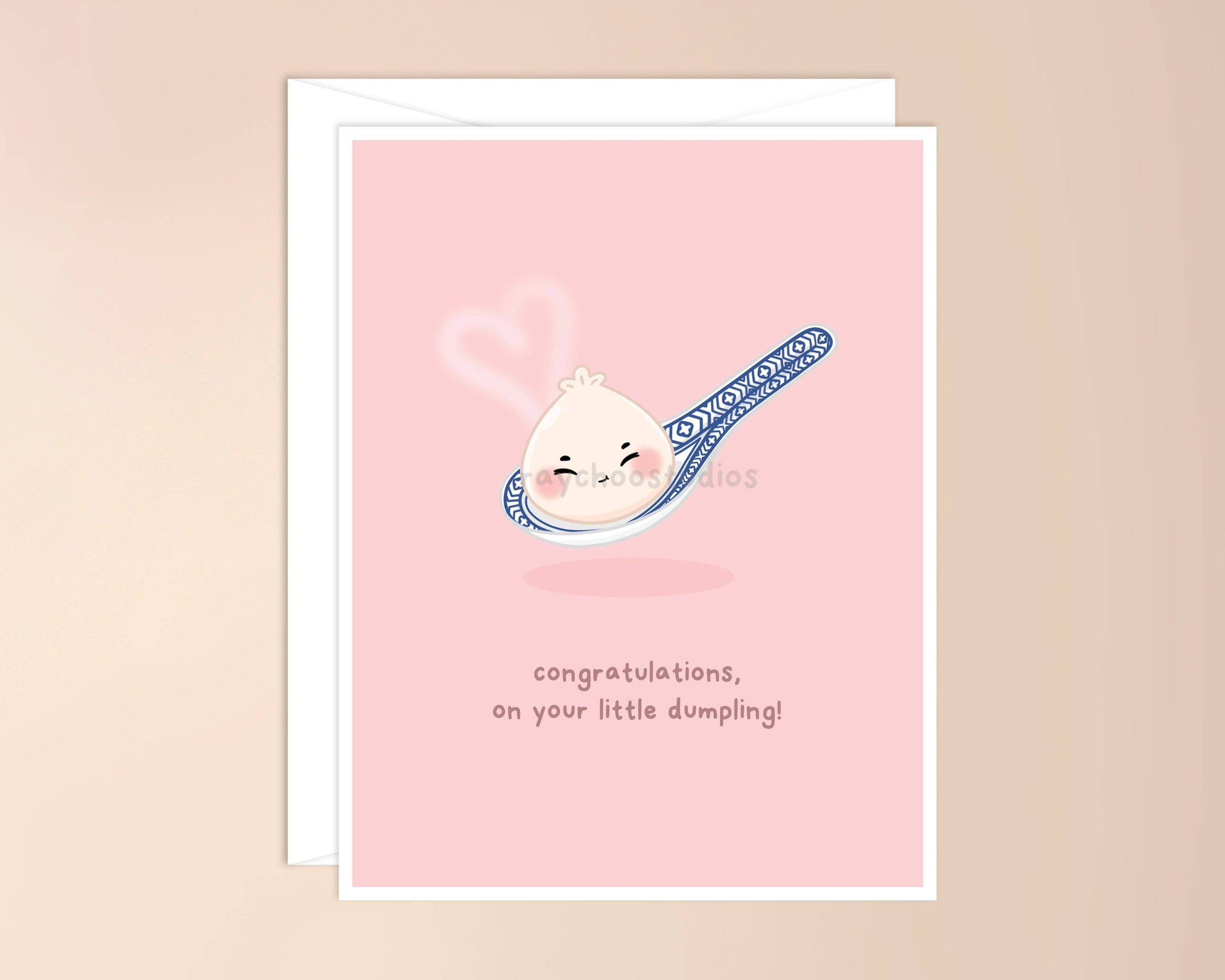 Congratulations on Your Little Dumpling Baby Card - Pink | Bloomsgiving